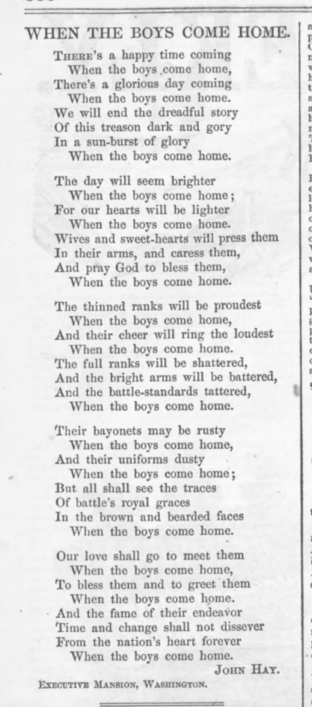 "When the Boys Come Home" - Civil War Monitor