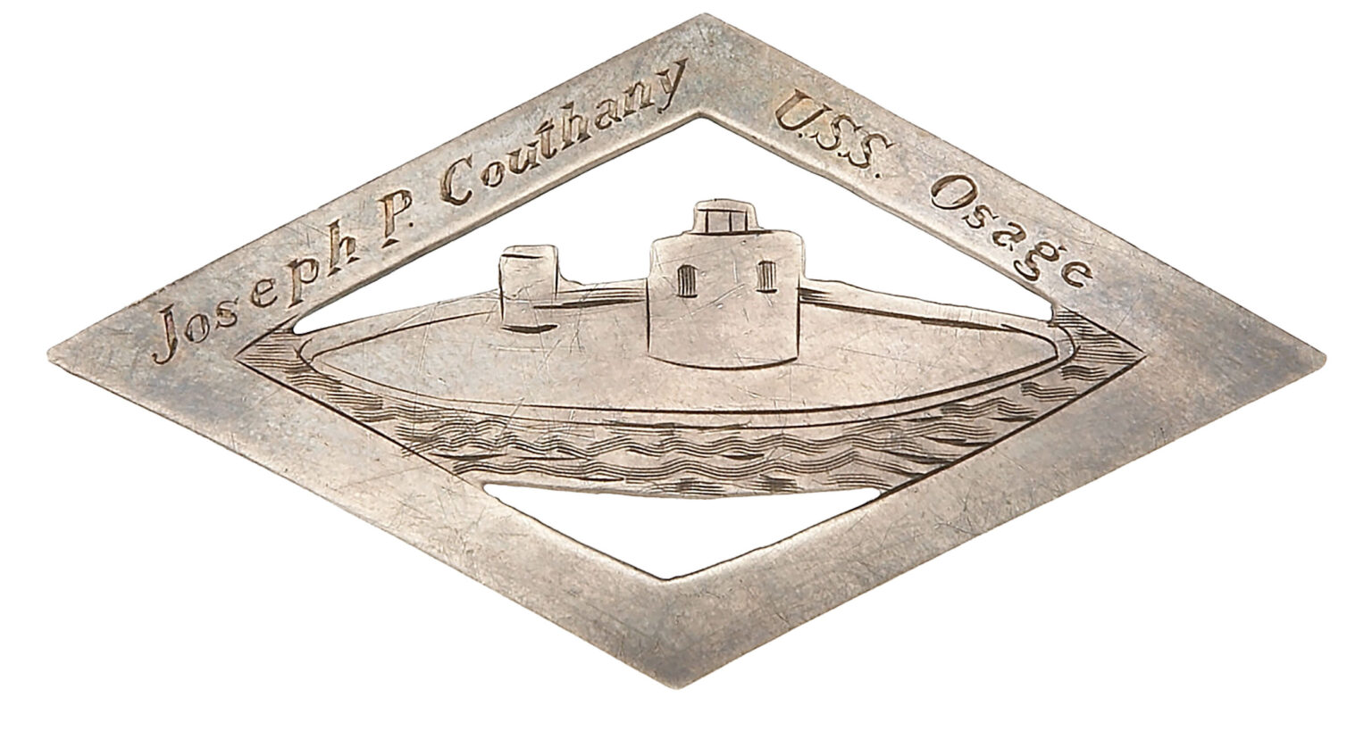 Joseph Pitty Couthouy Identification Badge - Civil War Monitor